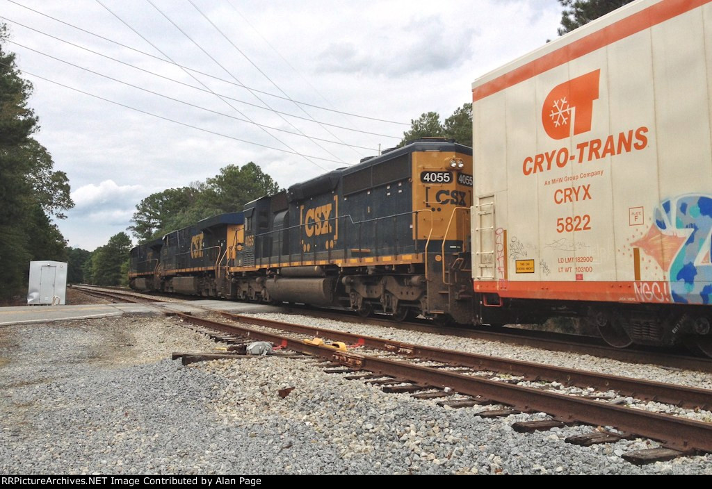 CSX 996, 5359, and 4055 back in
